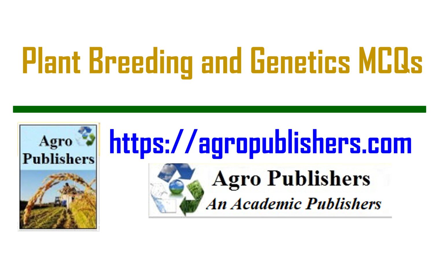 Plant Breeding and Genetics MCQs